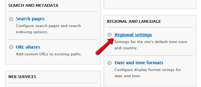 How To Configure The Regional Settings Drupal 8 Tutorial
