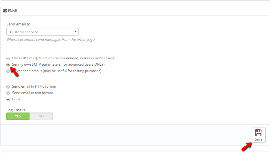 Configure the SMTP Settings • PrestaShop 1.6 Tutorial - FastComet