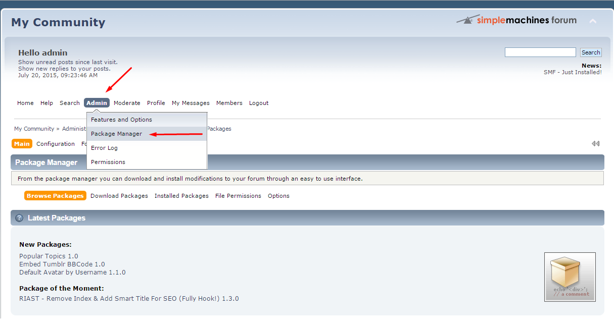 Install Modules in SMF • SMF Guide - FastComet